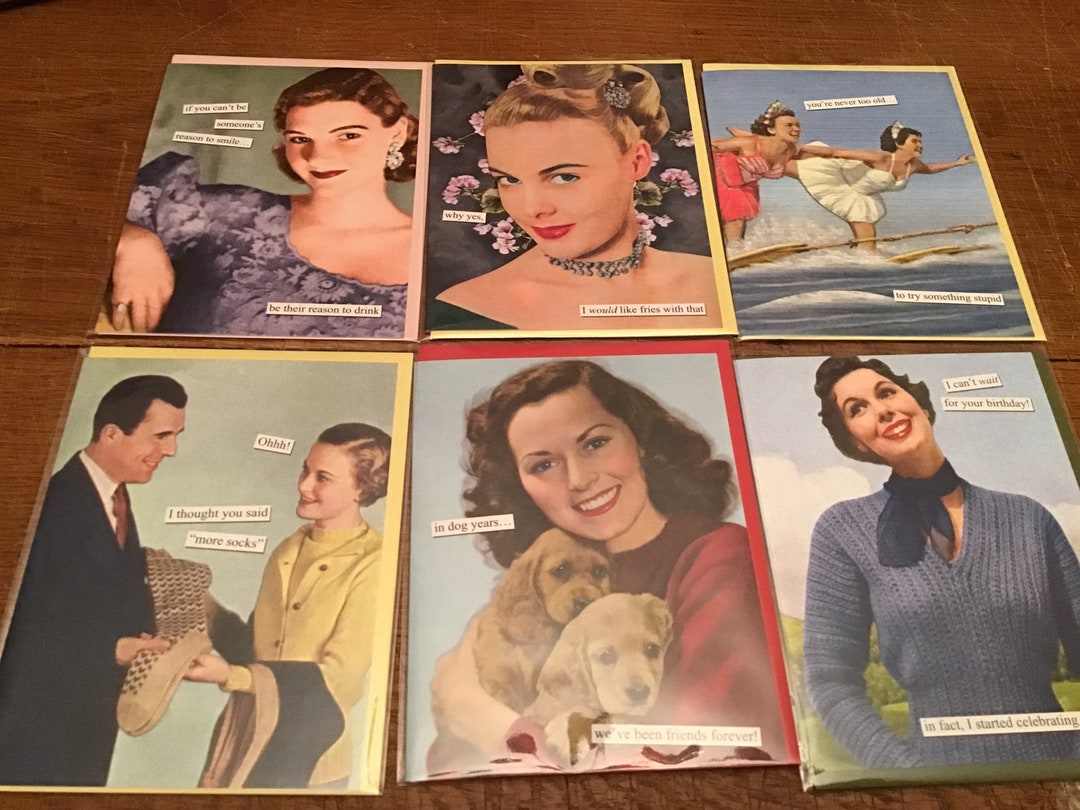 Ann Taintor Greeting Cards Set of Six Stationary Cards & Envelopes - Etsy