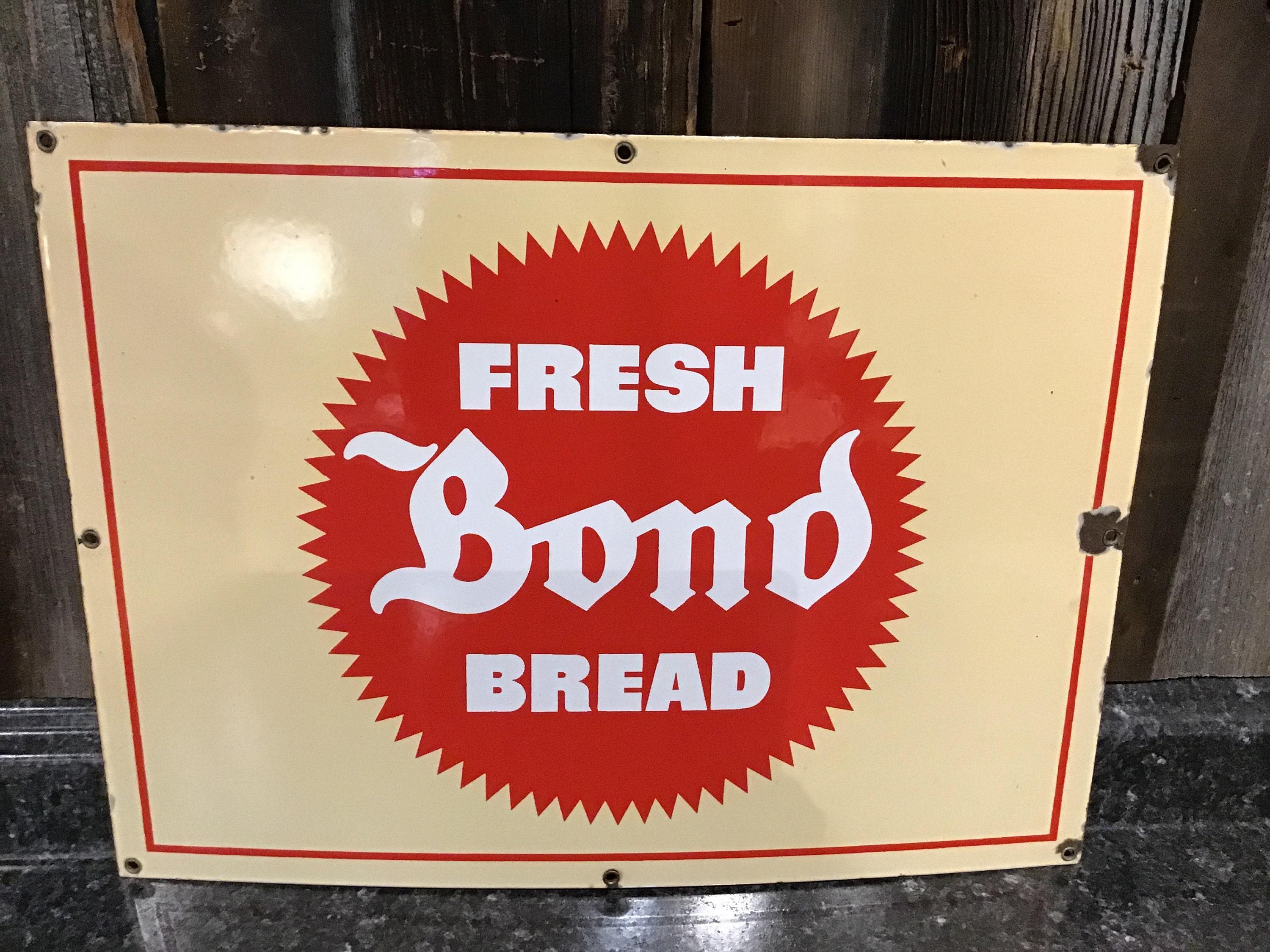 Antique Bond Bread Porcelain Sign Vintage Sign Bakery Sign | Etsy