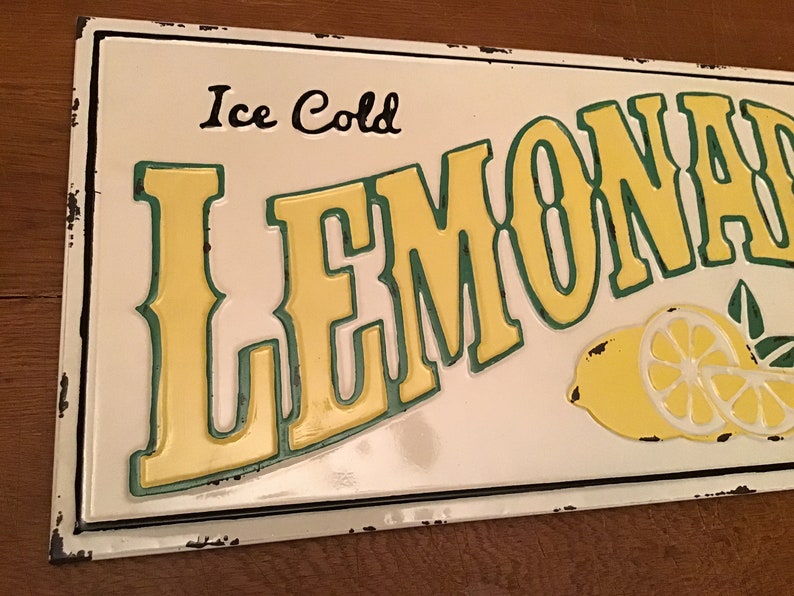 Ice Cold Lemonade Sign Metal Sign Decorative Sign Lemonade 5 | Etsy