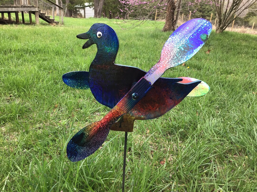 Whirly Bird Hippie Tye-dye Bird Yard Spinner Garden Accessories - Etsy