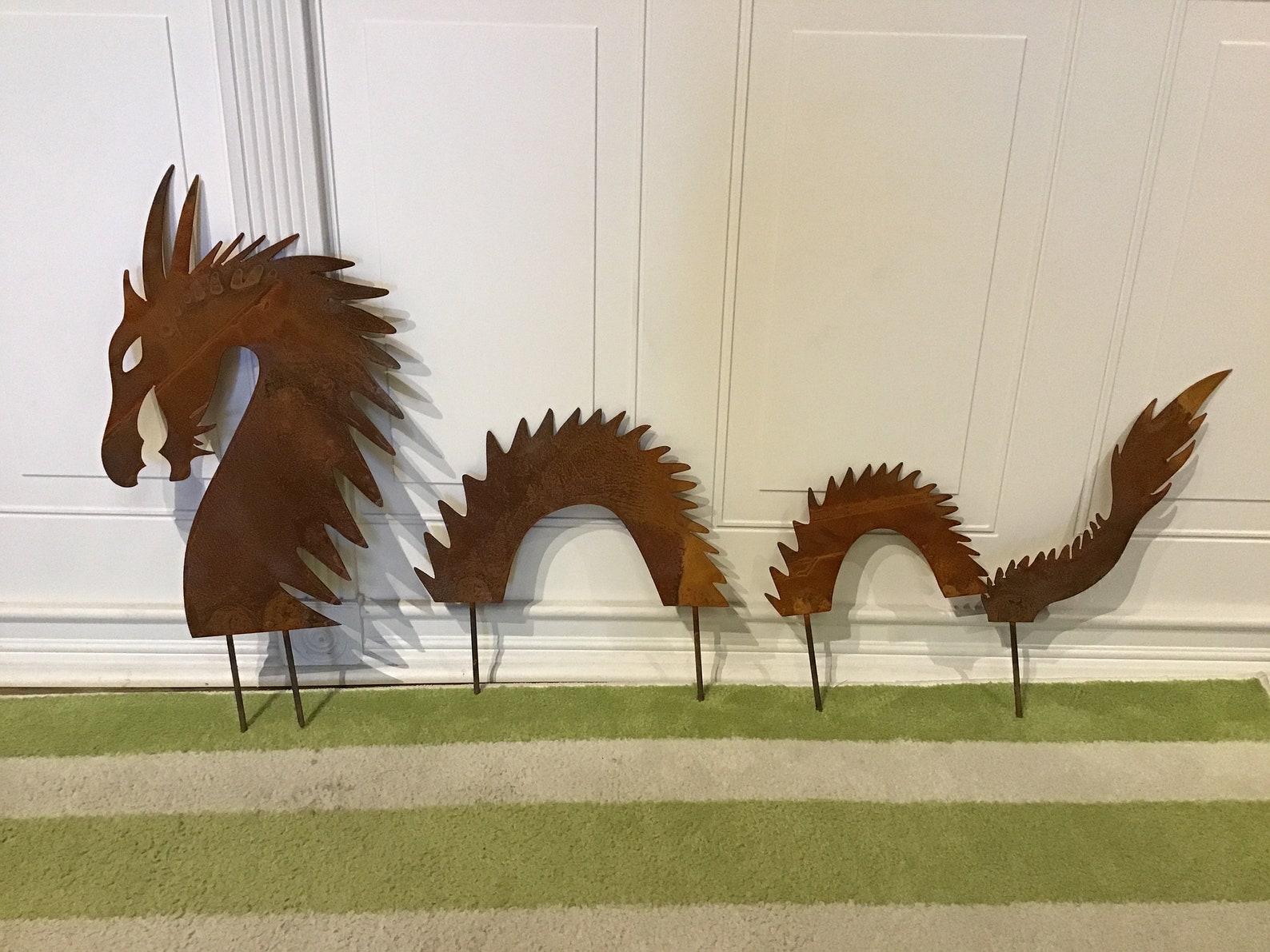 Large Dragon Garden Stake Yard Art Sea Monster Lawn Ornament Large ...