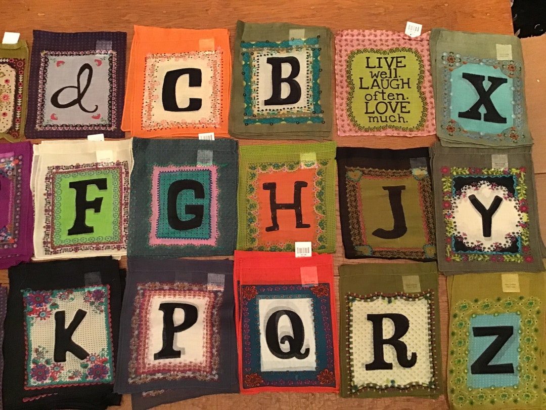 49 Letter Flags by Natural Life Banner Flags Initial Flags - Etsy