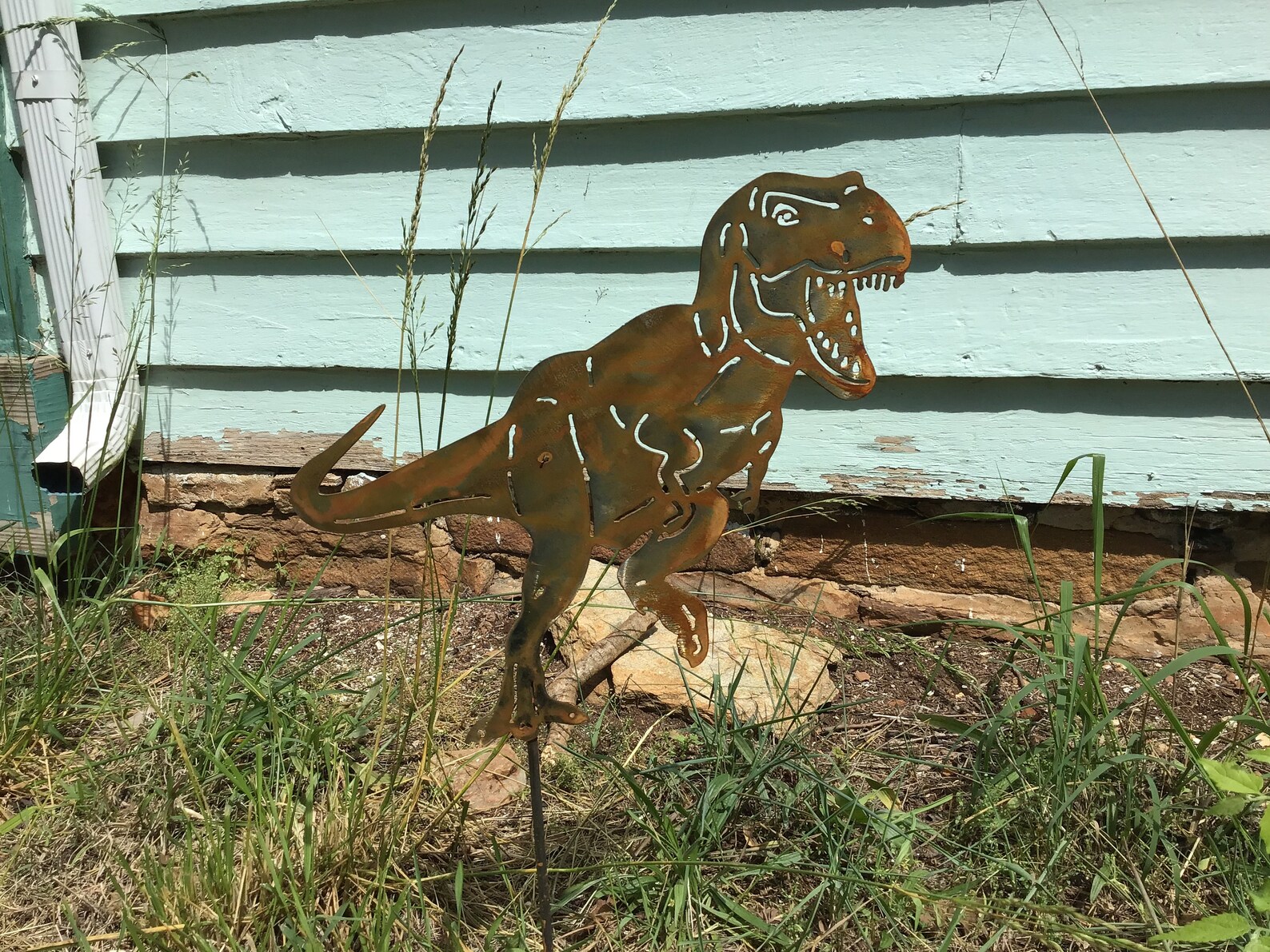 Dinosaur Garden Stake Tyrannosaurus Rex Yard Art Garden Accessories ...