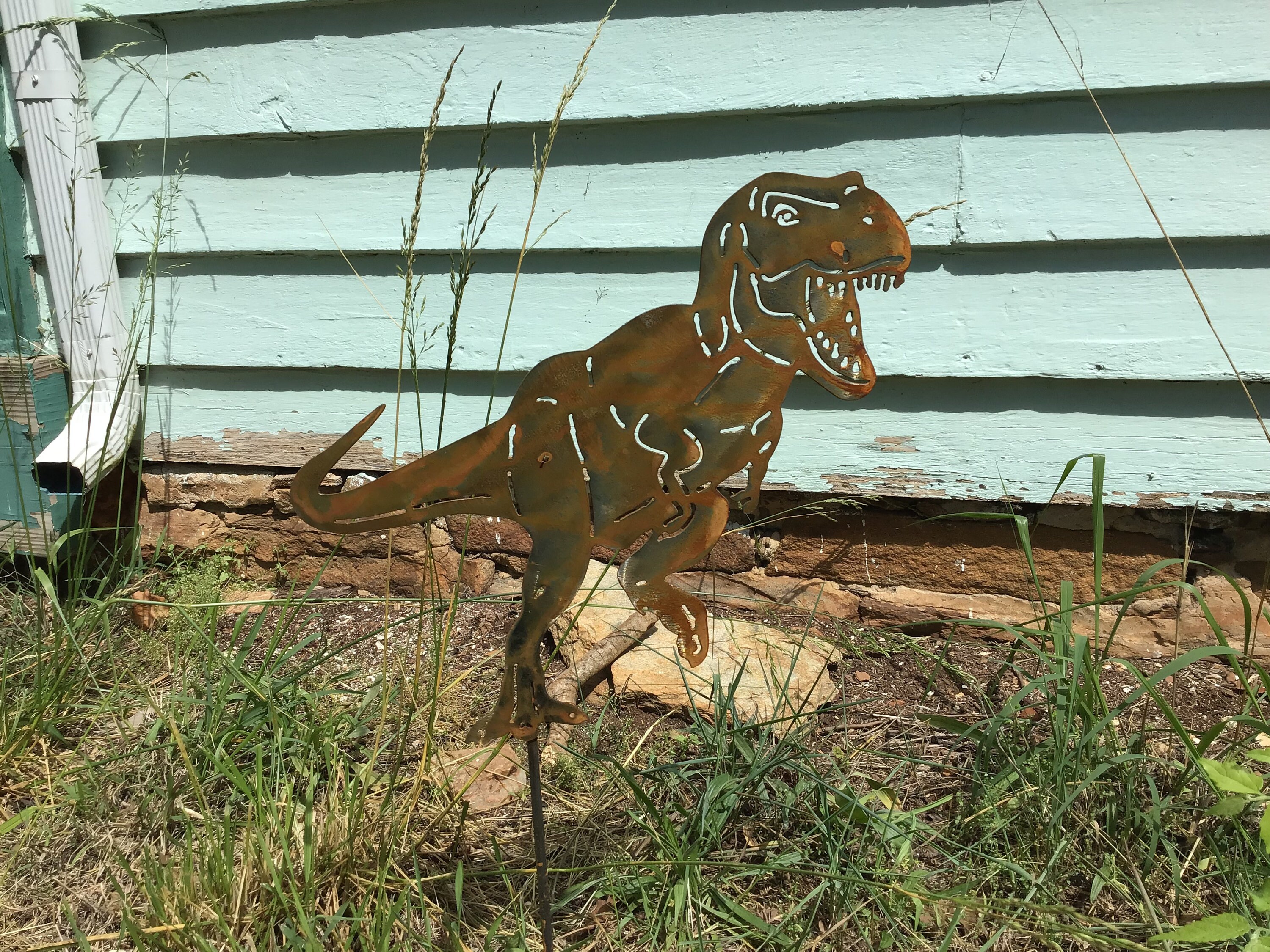 Dinosaur Garden Stake Tyrannosaurus Rex Yard Art Garden Accessories ...