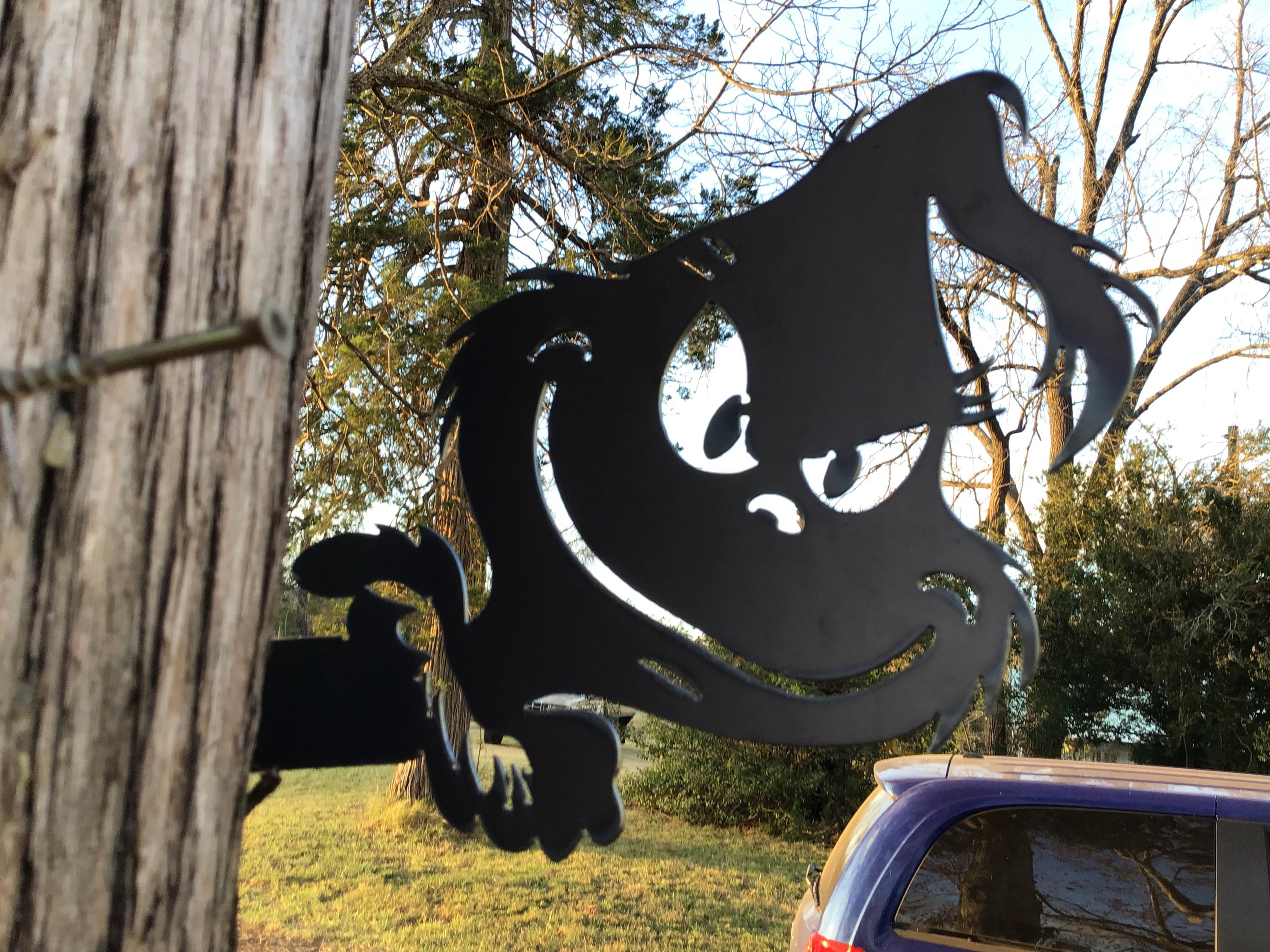 Grinch Metal Art Grinch Sign 2 Piece Grinch Sign Christmas Sign Home ...