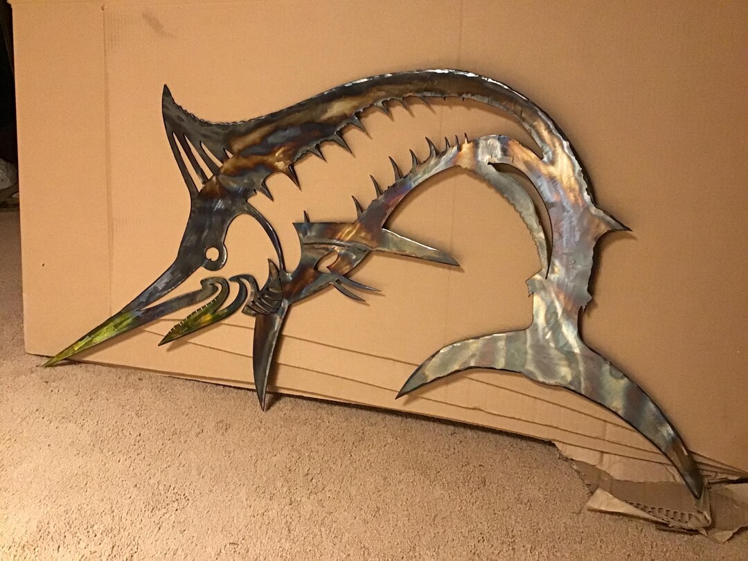 Swordfish Wall Art Metal Art Fish Metal Art Home Decor Wall Hangings ...
