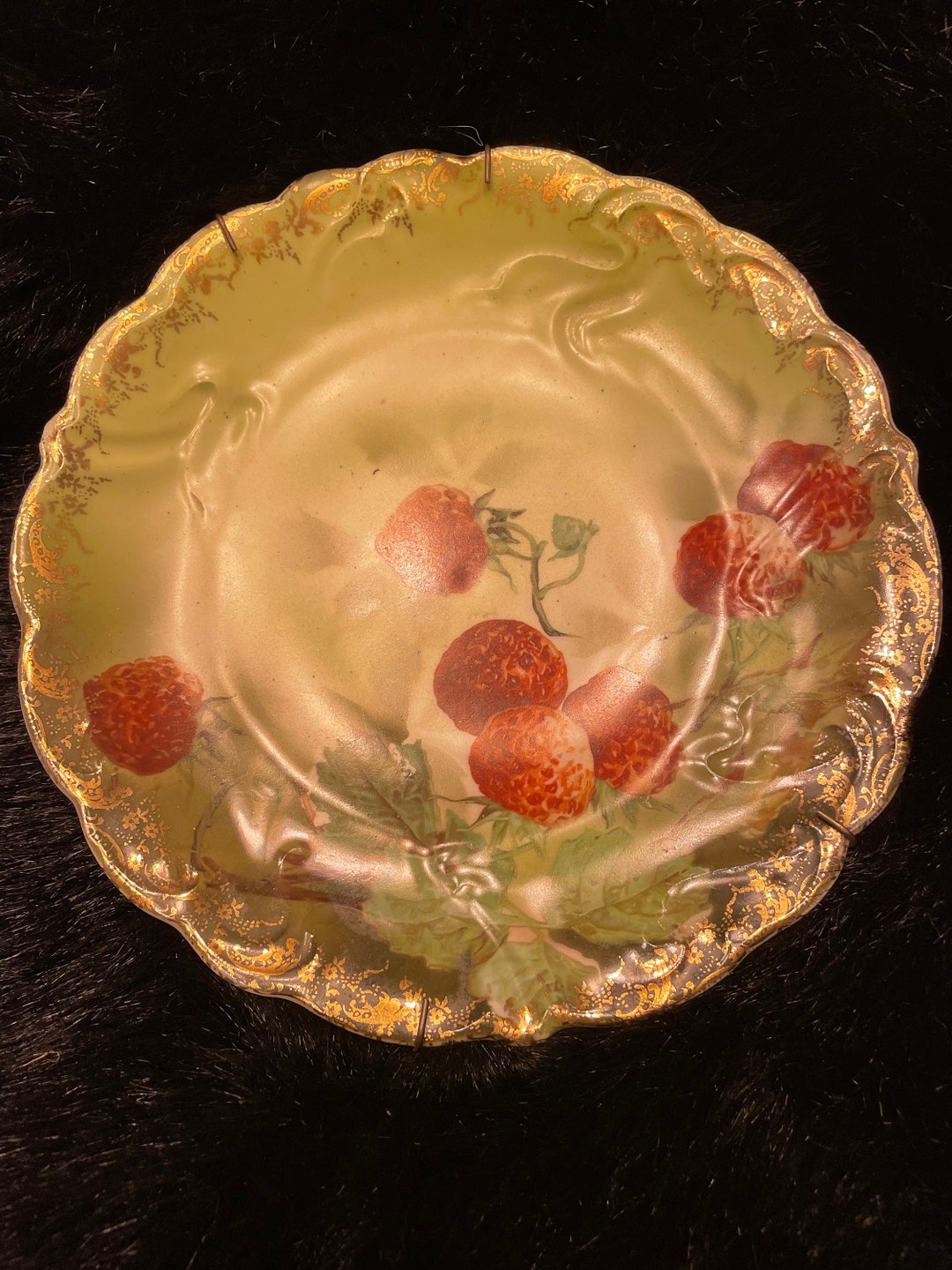 Antique Prov Saxe ES Germany Strawberry Plate - Etsy