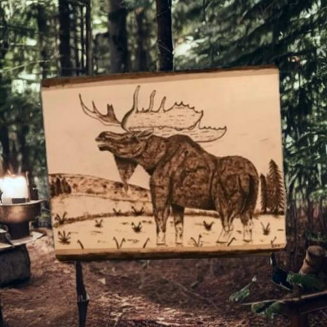 Moose Wood Burning - Etsy
