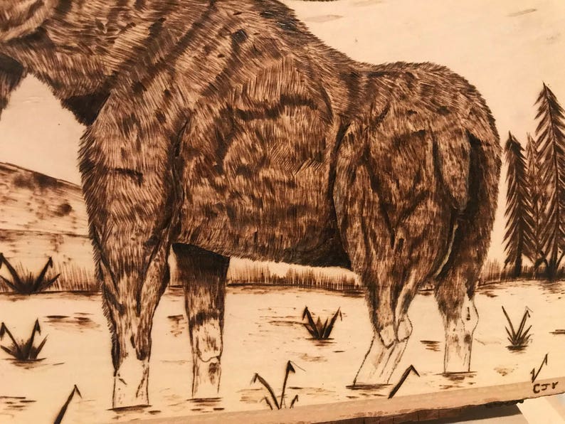 Moose wood burning | Etsy