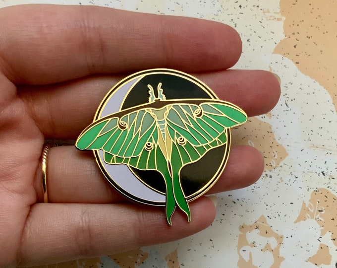 Lunar Moth Enamel Lapel Pin - Etsy Canada