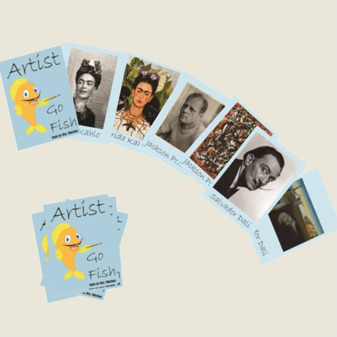 Artist Go Fish Original Card Game! - Etsy