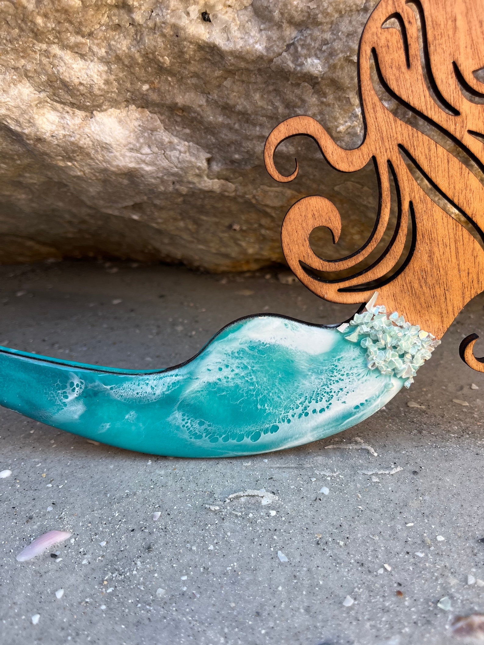 Resin Wall Art, Ocean Art, Coastal Living, Home Decor, Mermaid - Etsy