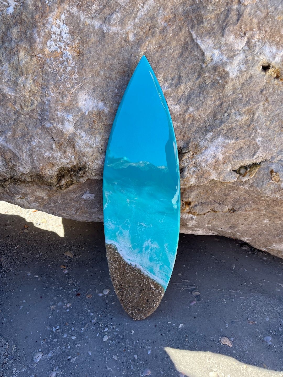 Surfboard, Resin Art, Wall Art, Decor, Beach, Beach Decor - Etsy