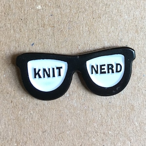 Knit Nerd Enamel Pin - Etsy