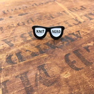 Knit Nerd Enamel Pin - Etsy