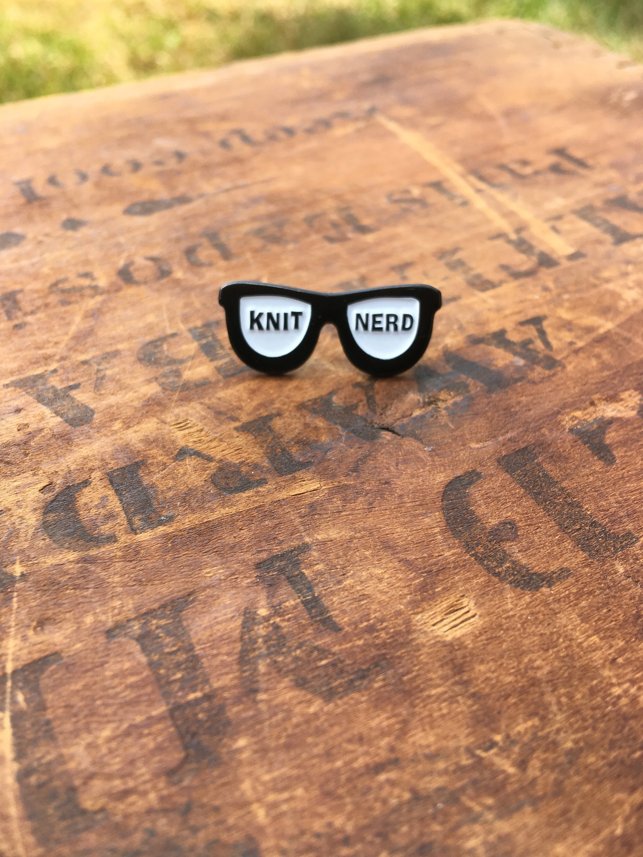 Knit Nerd Enamel Pin | Etsy