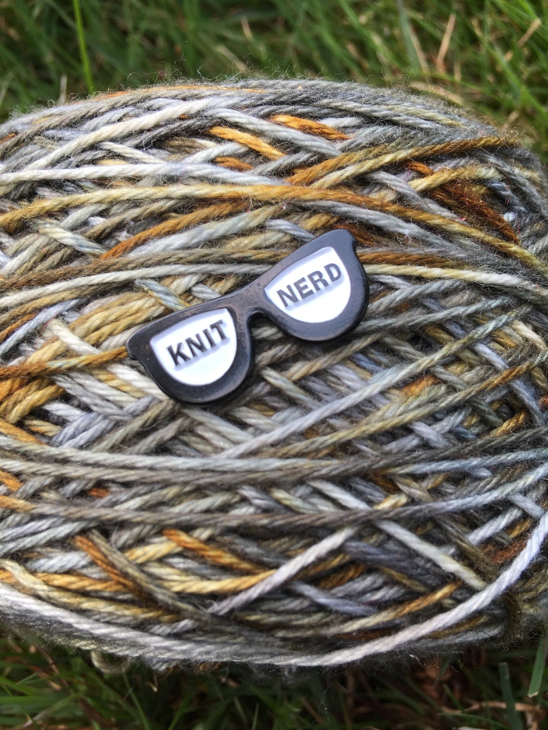 Knit Nerd Enamel Pin - Etsy