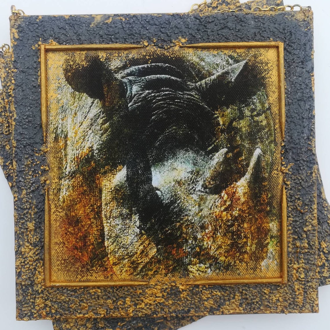 Wild Animal Gift Idea Gold Art Abstract Set Of 3 Elephant Etsy Wild Animal Gift Idea Gold Art Abstract Set Of 3 Elephant Etsy