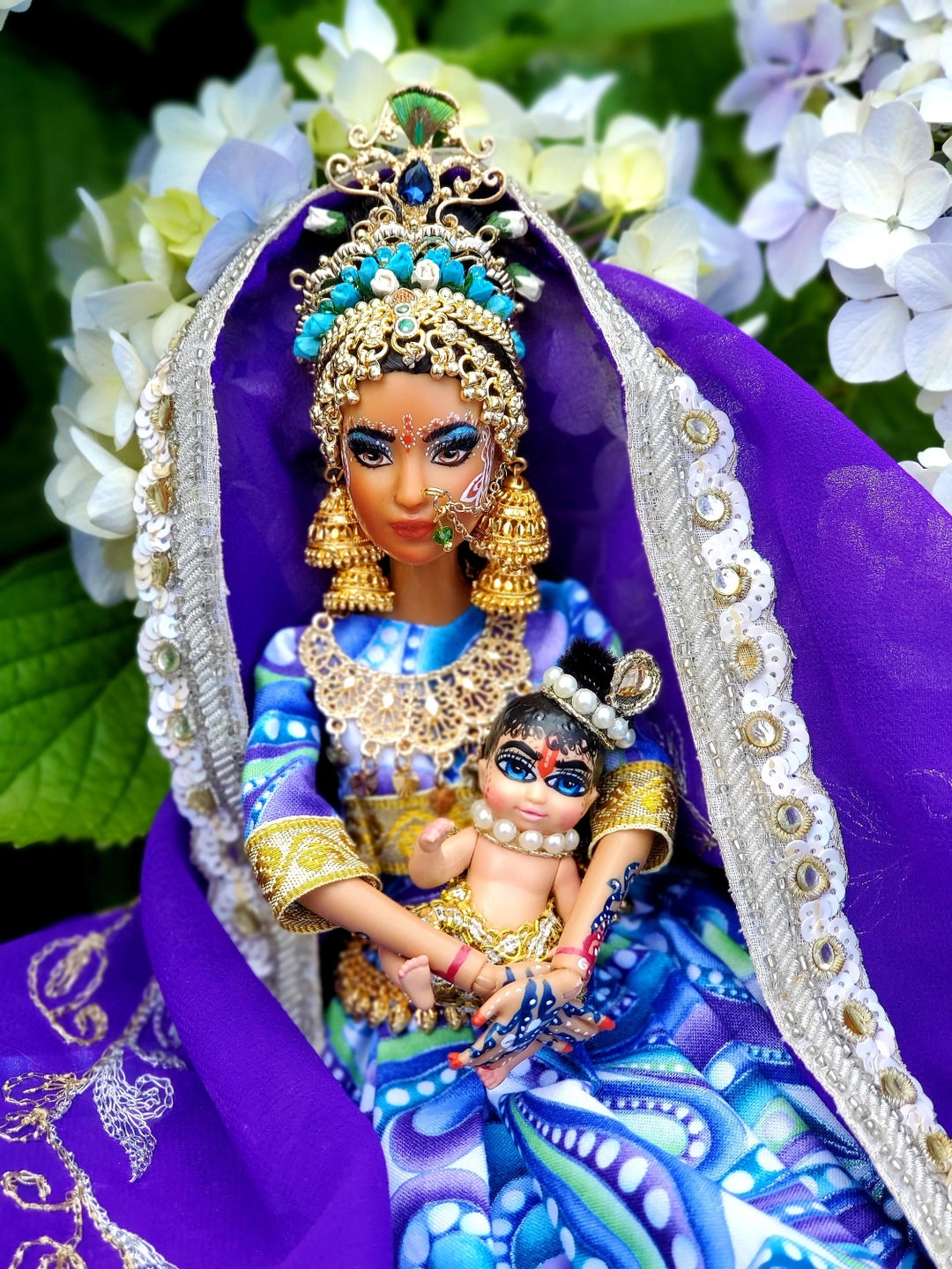 Gopala Dolls Mother Rohini and Baby Balarama - Etsy