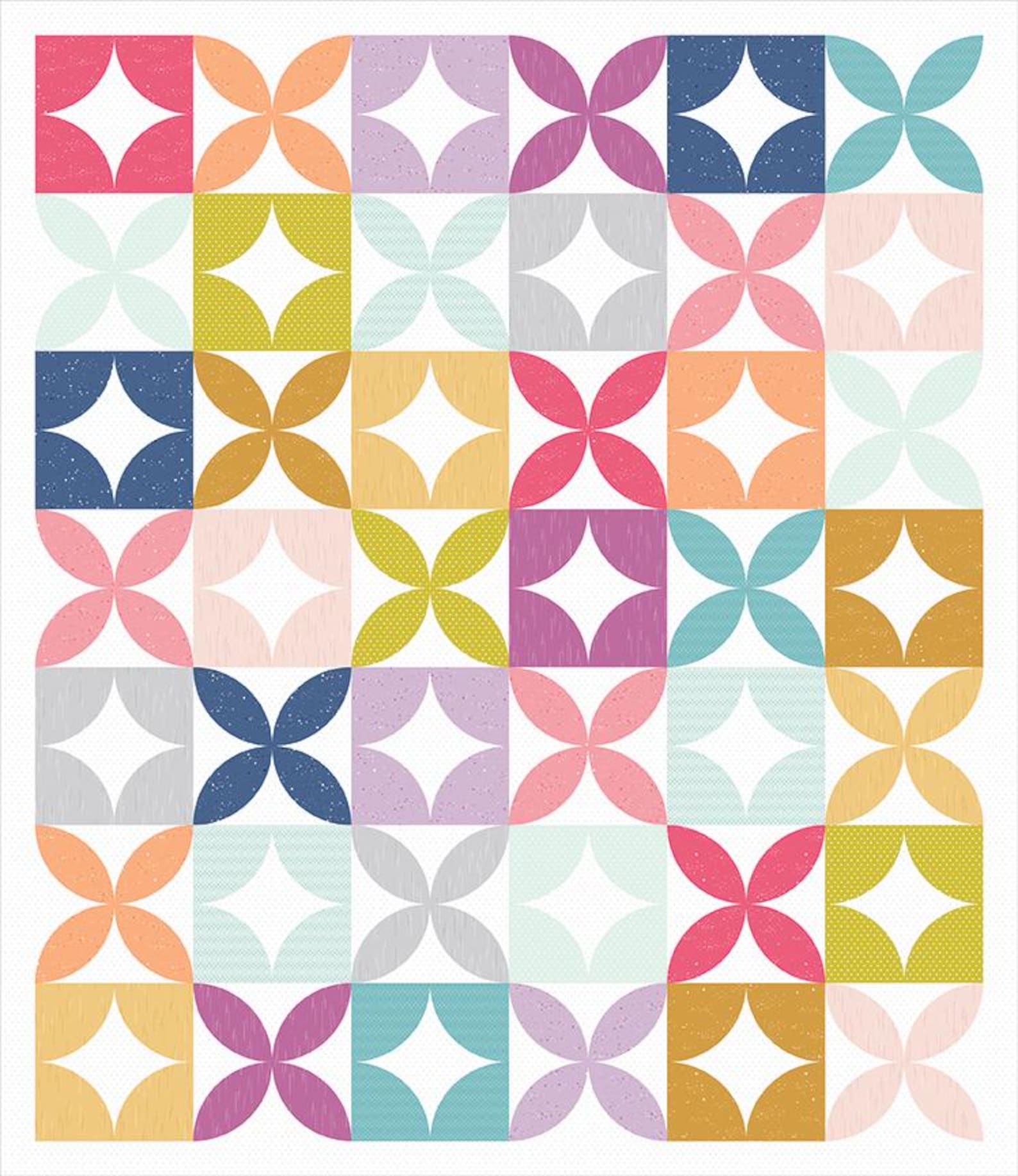 Essence Collection - Foils Print in Navy - by Fran Gulick of Cotton and ...