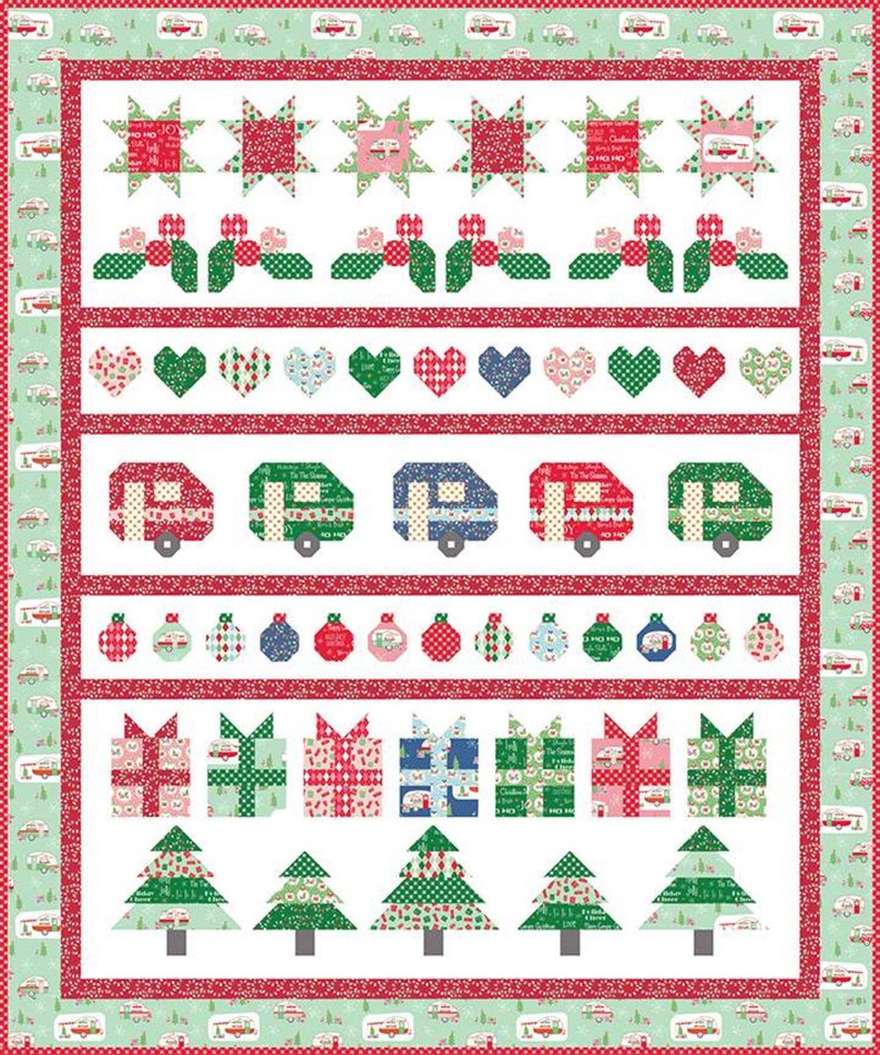 Christmas Adventure Row Quilt Pattern by Beverly Mccullough of - Etsy