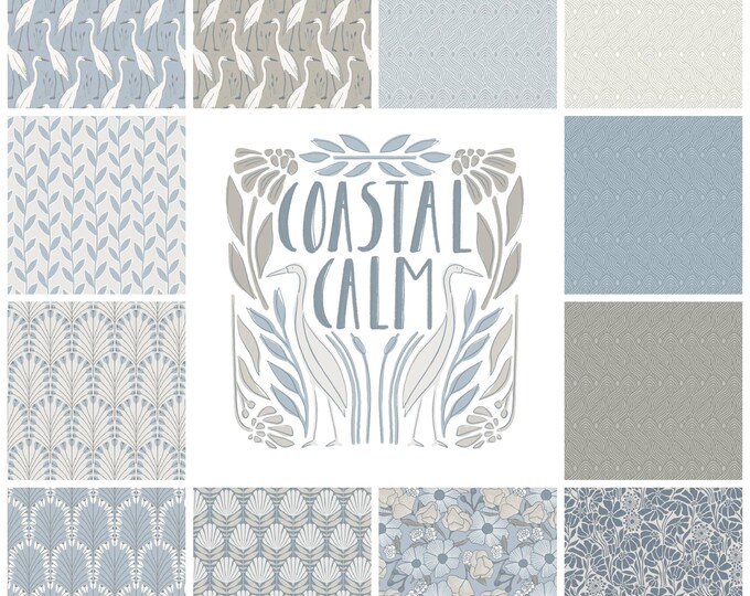 Coastal Calm Fat Quarter Bundle by Amy Maccready for Cloud 9 Fabrics - Etsy