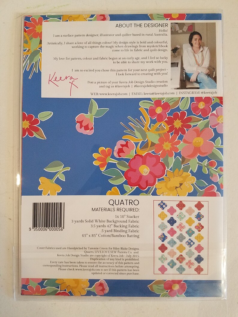 Quatro Quilt Pattern From Keera Job of Live Love Sew | Etsy