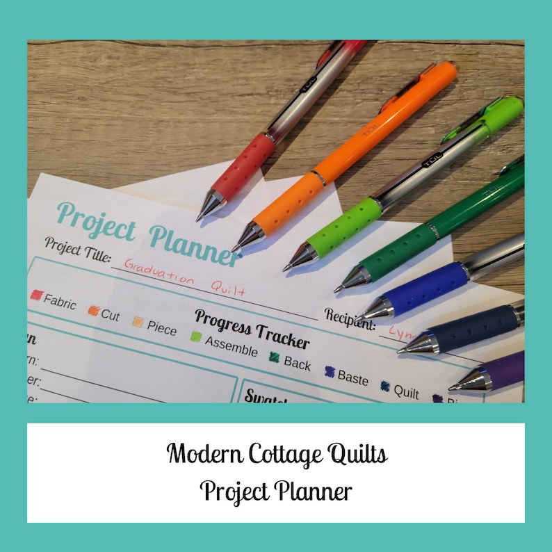 Printable Quilt Project Planner by Modern Cottage Quilts - Etsy