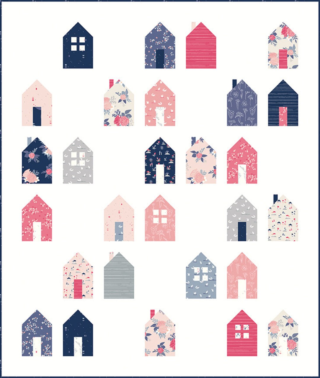 Cozy Village Quilt Pattern by Fran Gulick of Cotton and Joy Patterns - Etsy