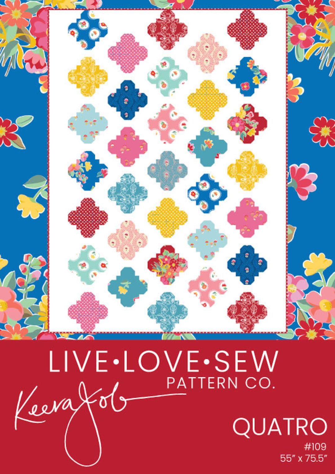 Quatro Quilt Pattern From Keera Job of Live Love Sew - Etsy