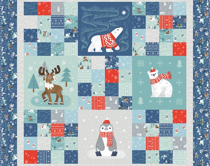 Flannel Northern Lights Panel Quilt Kit - Etsy