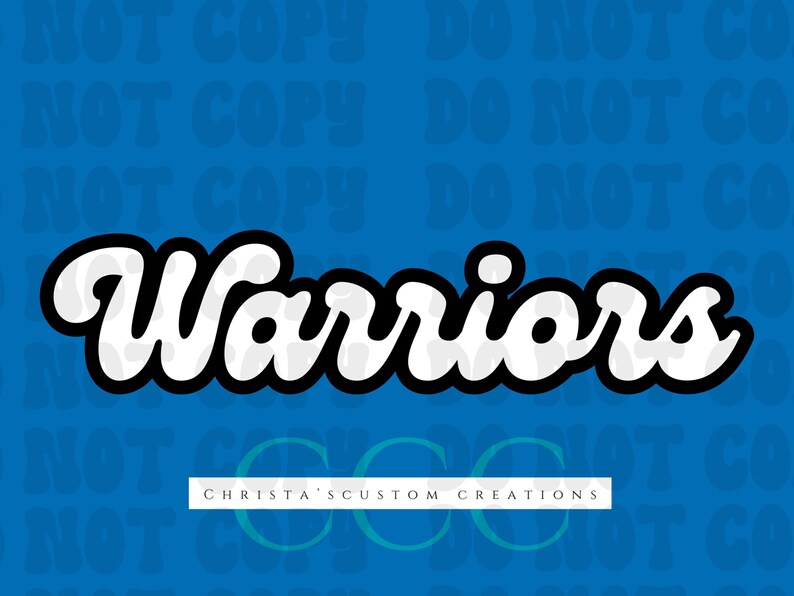 Warriors Script Retro Style PNG | White and Black Team Spirit Shirt ...