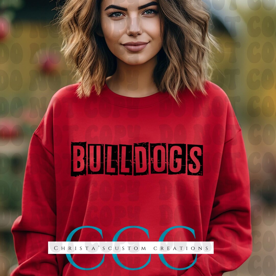 Bulldogs Grunge PNG: Distressed Mascot Design, Spirit Shirt (digital ...