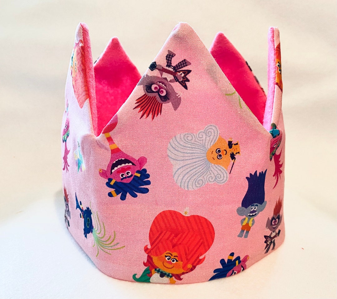 Trolls Crown / Poppy Birthday Party / Poppy Trolls / Personalized Crown ...