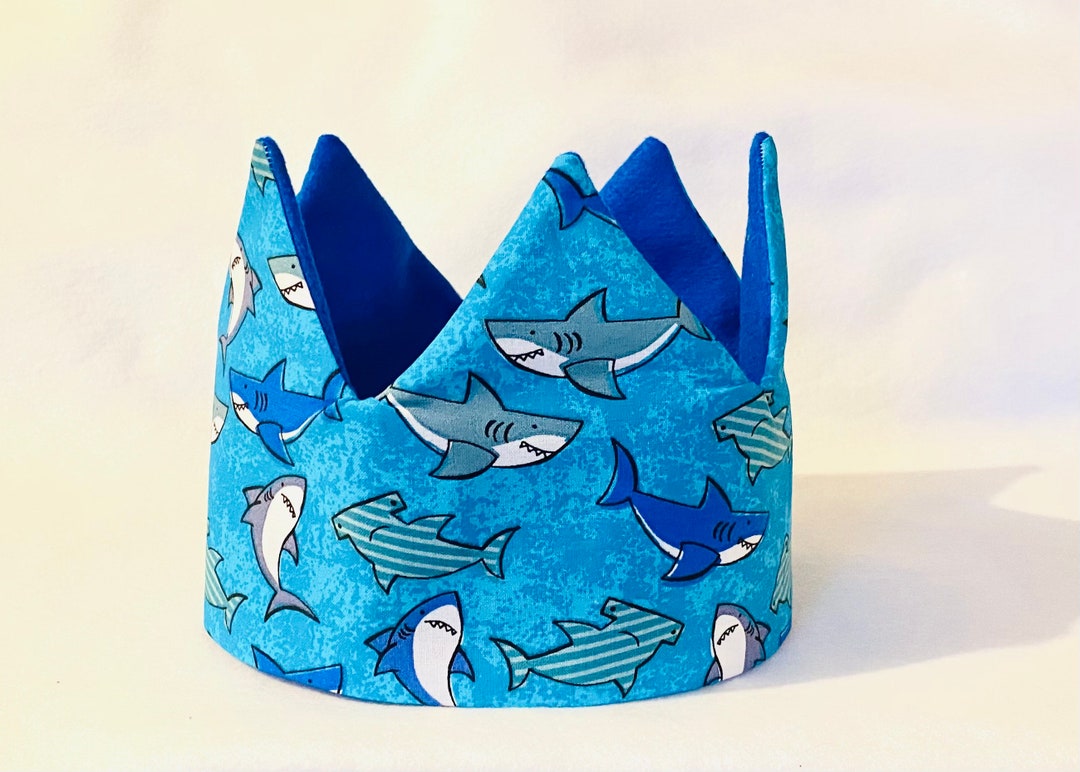 Shark Crown / Shark Birthday Party / Shark Crown/ Personalized Crown ...