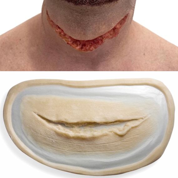 Large Slit Throat Prosthetic / Silicone Prosthetic / Halloween - Etsy