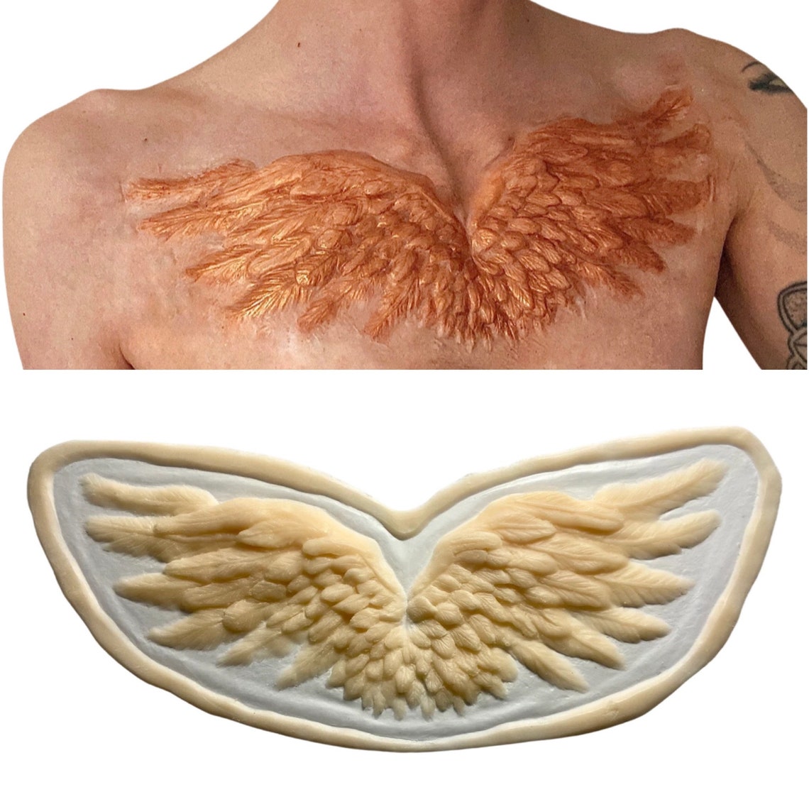 Feathered Wings Prosthetic / Chest Piece / Halloween / Cosplay - Etsy