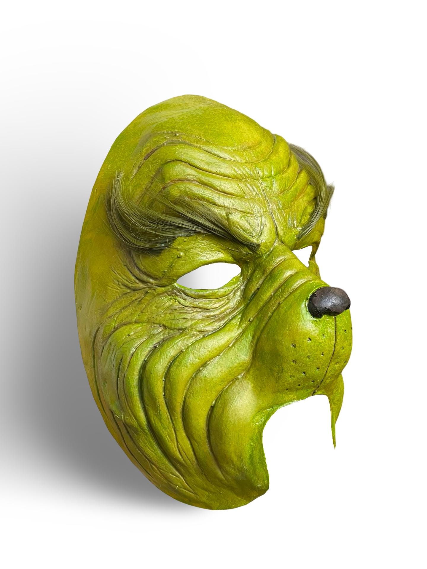 Large Mean Green Monster - Latex Prosthetic - Costume - Mask Painted - Etsy
