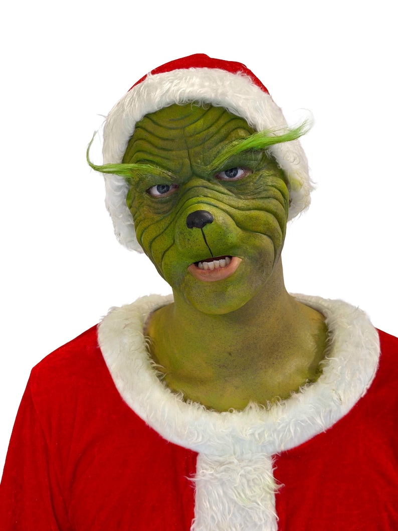 Large Mean Green Monster - Latex Prosthetic - Costume - Mask Painted - Etsy