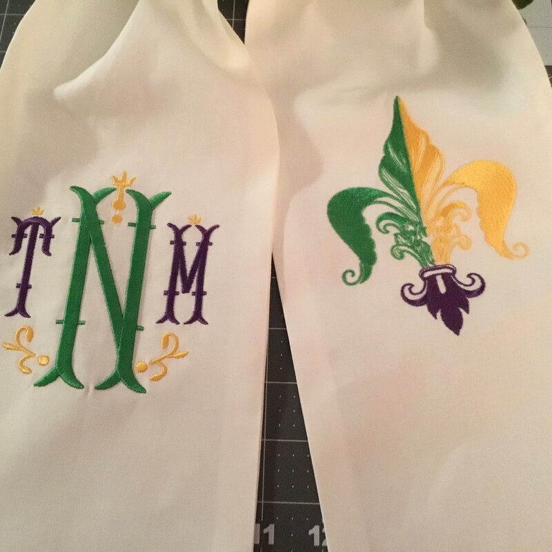 Embroidered Sash - Etsy