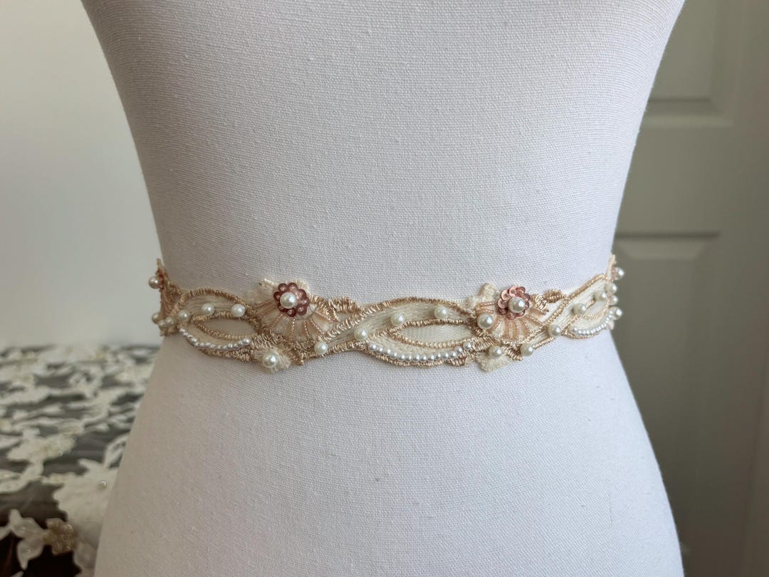 Handmade Sash, Embroidered Sash,hand Beaded Wedding Sash, Wedding Belt ...
