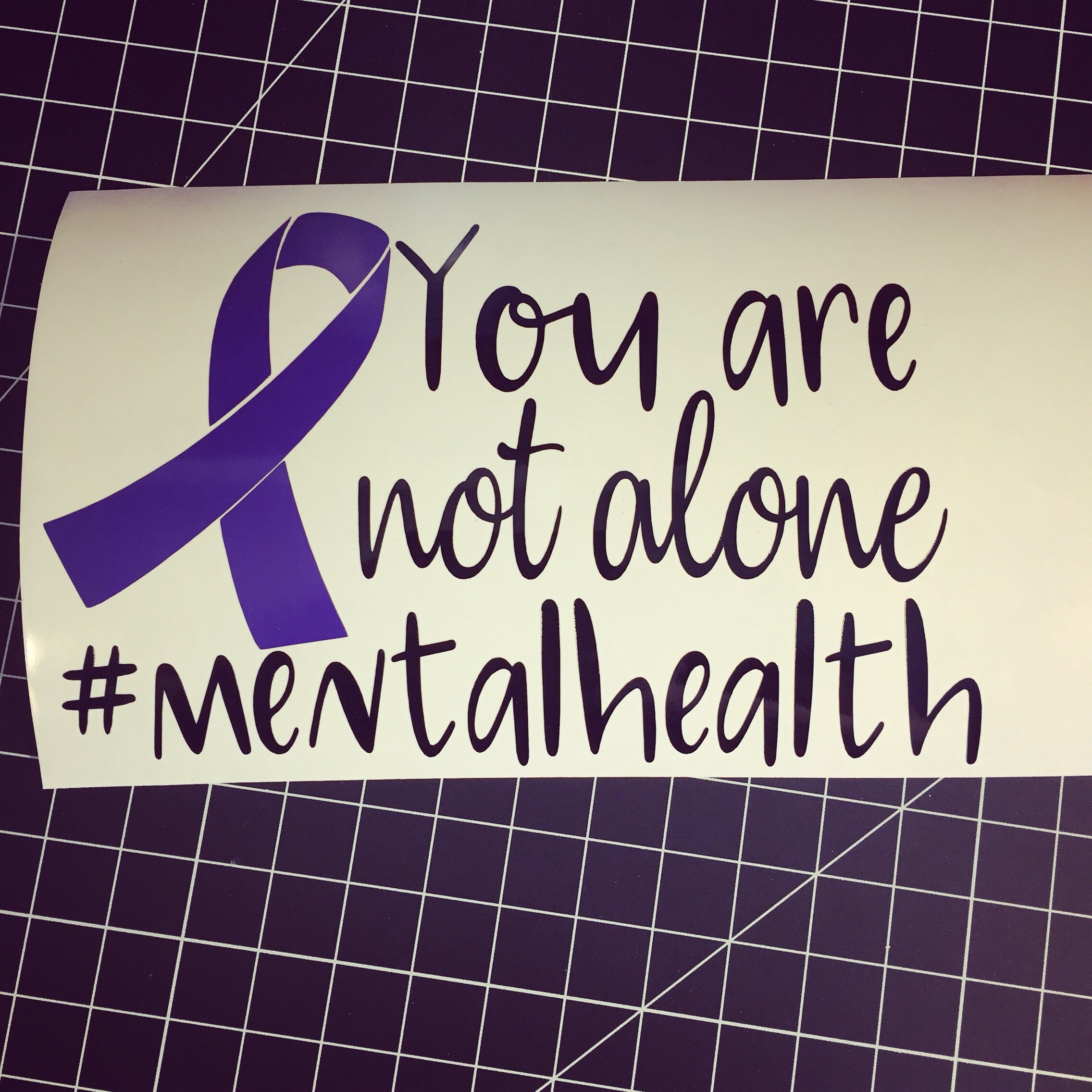 Mental Health Awareness car decal you are not alone | Etsy