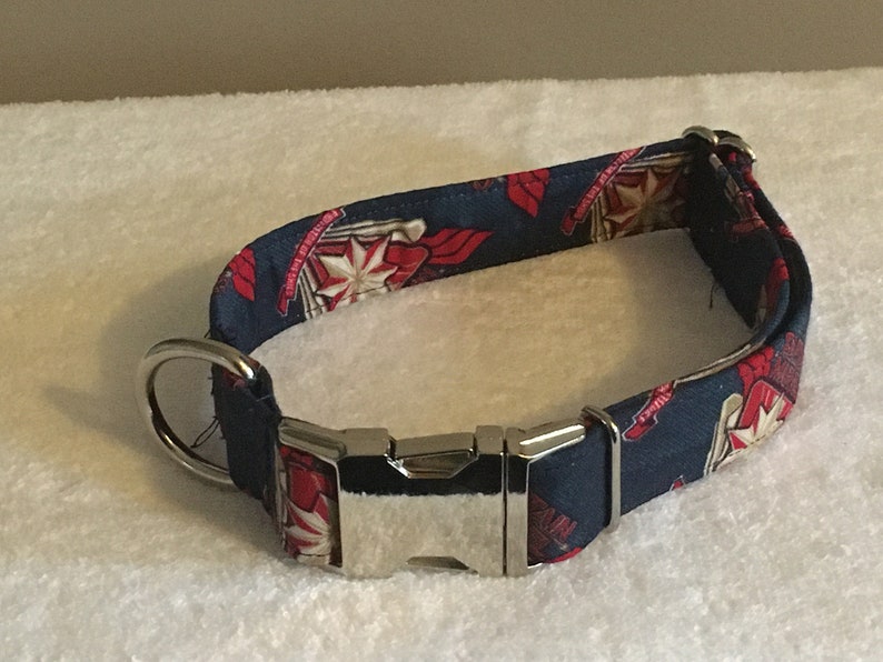 Captain Marvel Dog Collar And/or Dog Leash Save on 2 When - Etsy