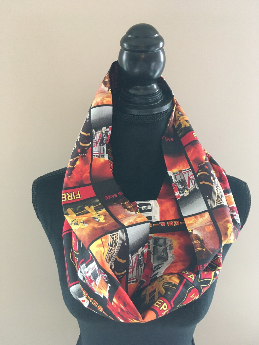 Ladies’ Firefighter/ Firehouse Infinity Scarf - Etsy