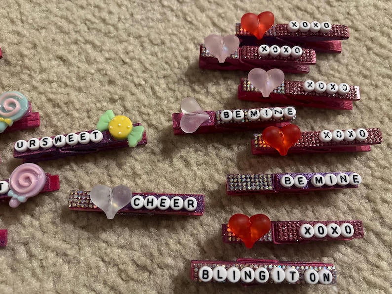 Spirit Cheer Pins Handmade Glitter Spirit Pins Good Luck Pins Pin Me ...