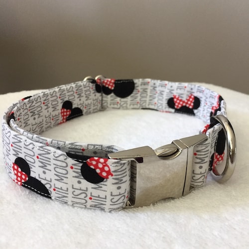 Mickey Mouse Dog Collar Disney Lovers Black and White Dog | Etsy