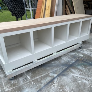 Add-on Fee Solid Dividers Between Cubbies of Entryway Bench - Etsy