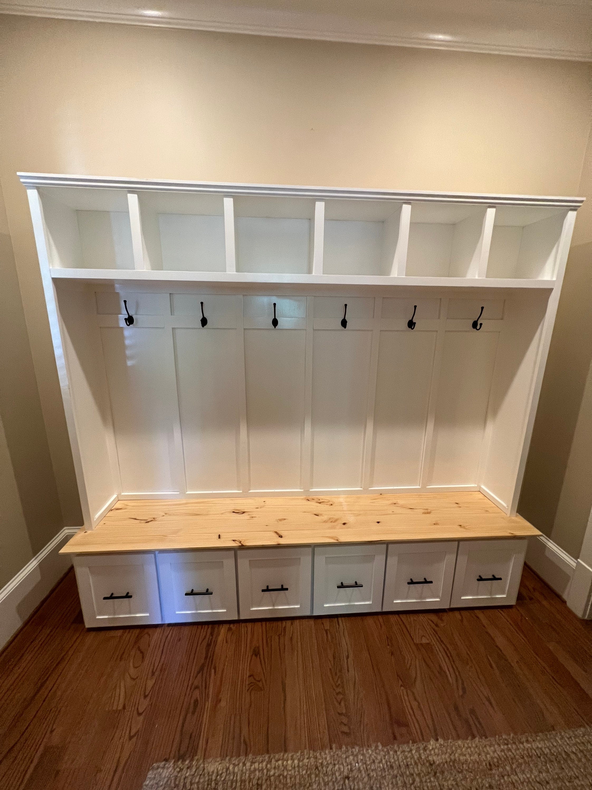 Handmade Halltree Entryway Storage Bench | Mudroom Locker ...