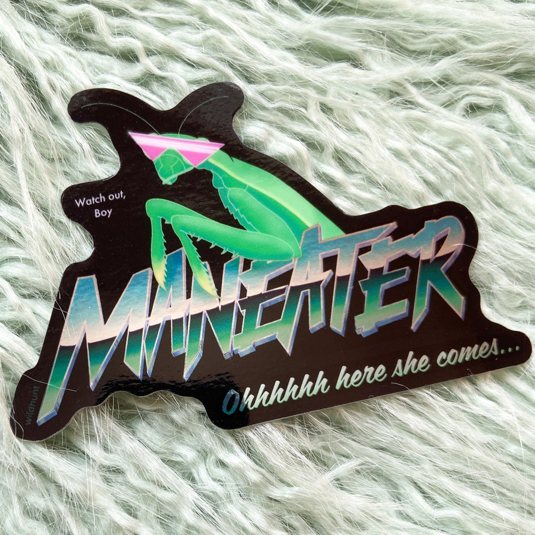 Maneater Preying Mantis Chrome Sticker - Etsy