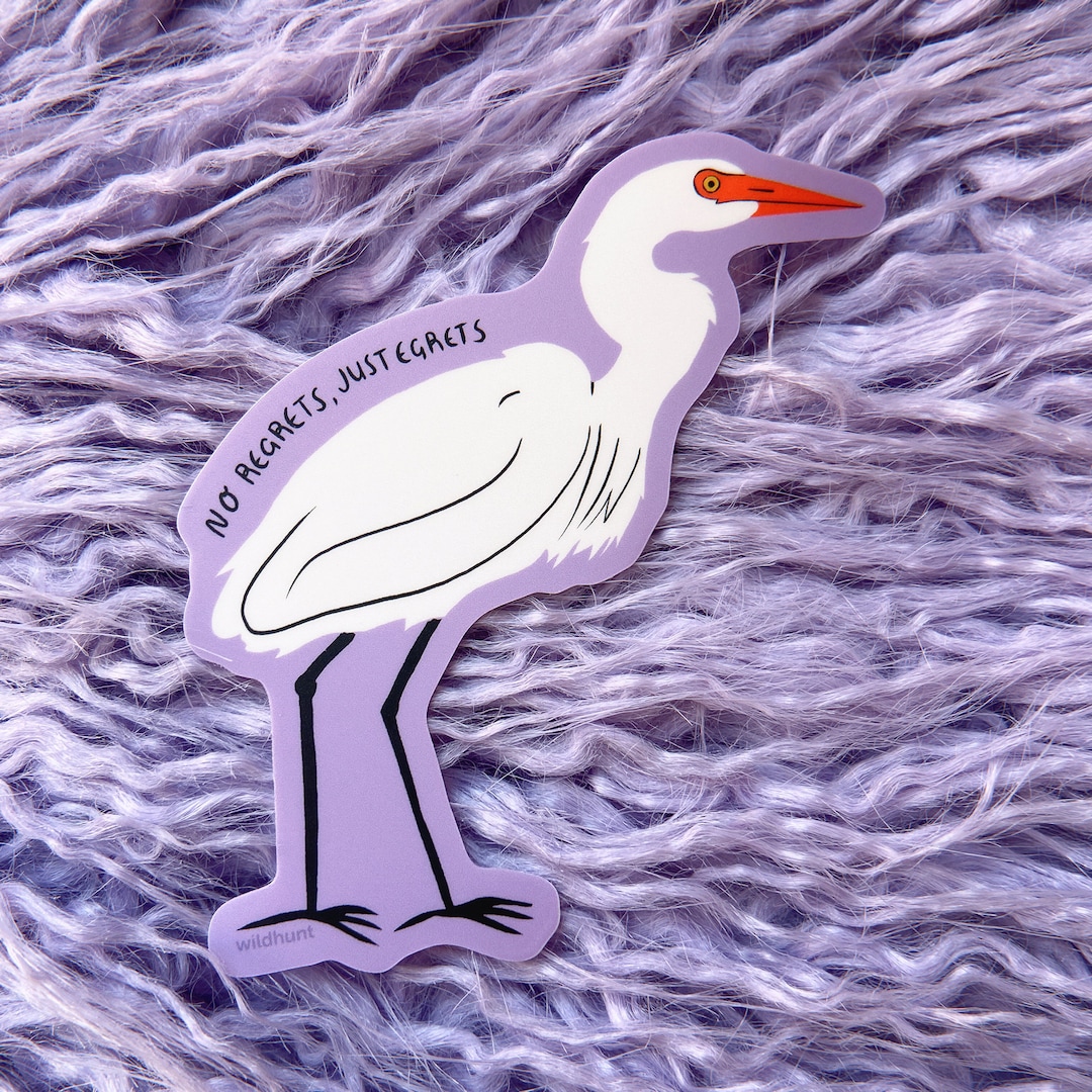 No Regrets, Just Egrets Sticker - Etsy